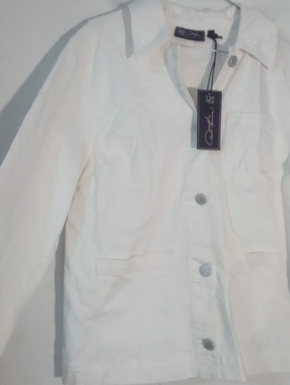 DG2 by Diane Gilman | Jackets & Coats | Dg2 By Diane Gilman Cream Denim ...